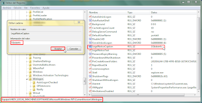 1gb de información: Crear mensaje en el inicio de Windows (7)