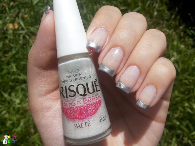 Carol e Seus Esmaltes: Francesinha Metálica : Renda + Prata
