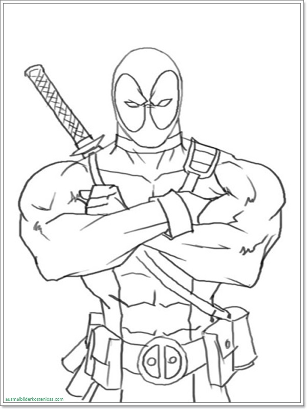 Ausmalbilder Deadpool zum Ausdrucken