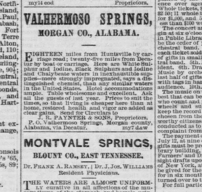 Alabama Yesterdays: Valhermoso Springs
