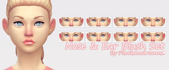 Pixelsimdreams: ♦ TS4 Nose & Ear Blush Set