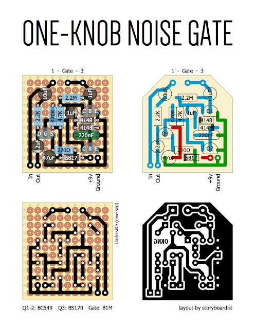 Perf and PCB Effects Layouts: One-Knob Noise Gate