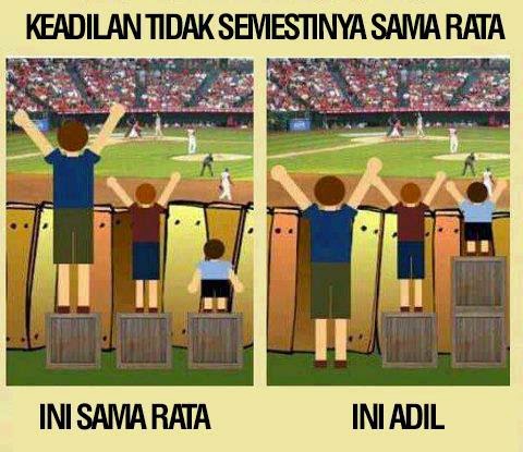 KHOLILATUN HASANAH: Perbedaan antara Adil dan Sama Rata