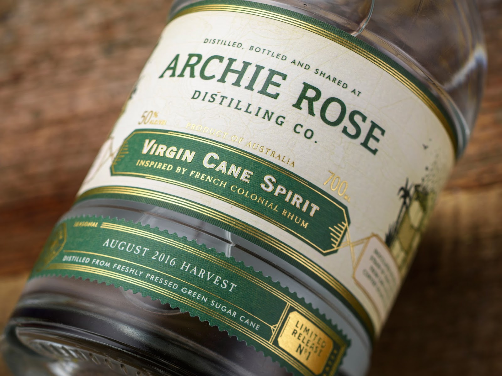 Archie Rose Virgin Cane Spirit – Limited Release No. 1 – Packaging Of ...