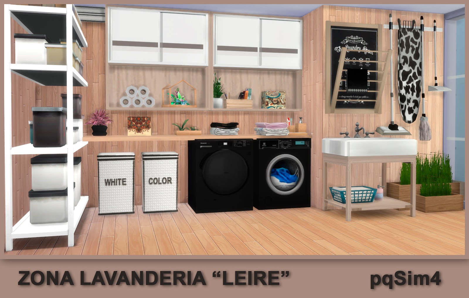 Zona Lavandería "Leire". Sims 4 Custom Content.