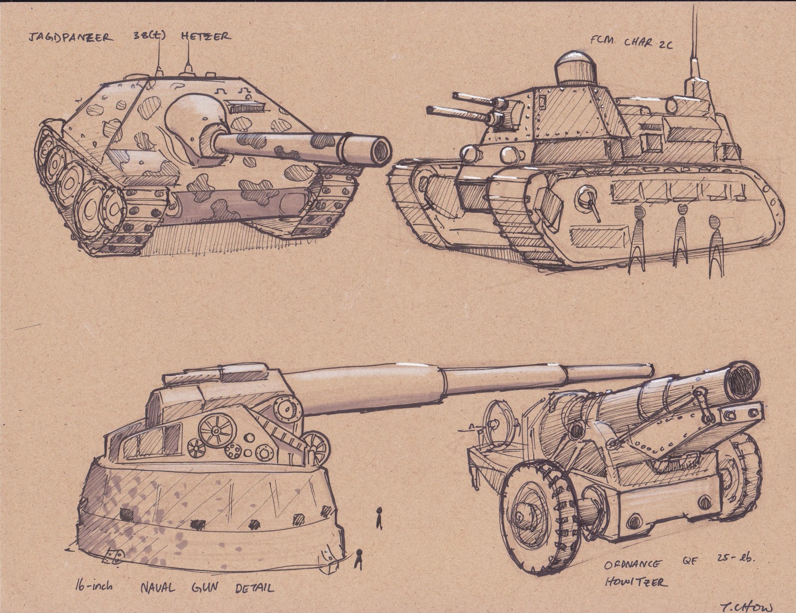 Tyler Chow: Dynamic Sketching - Week 6 - Military Vehicles