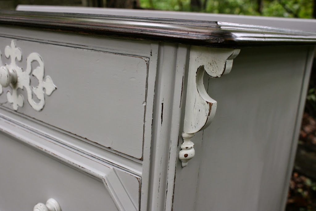 Roots and Wings Furniture Blog: No. 90 Antique Grey & White Dresser