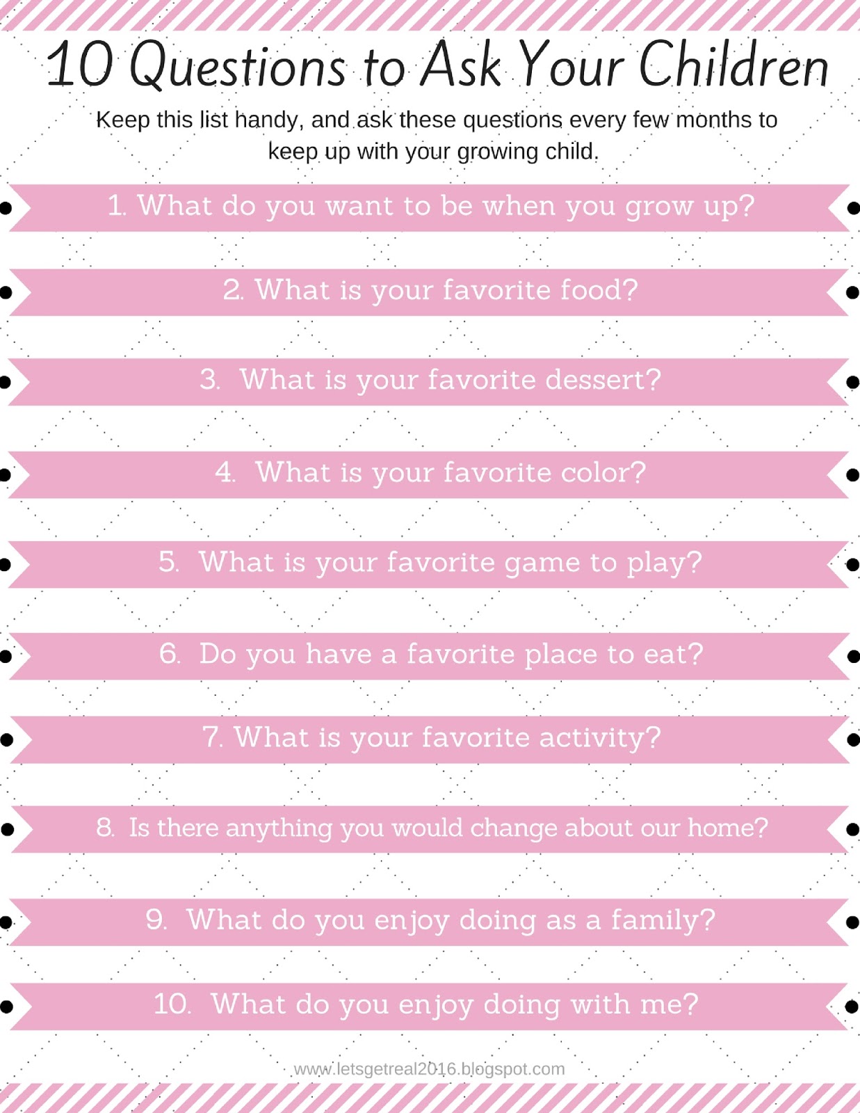 LET'S GET REAL: Let's Talk.... {Free Printables}