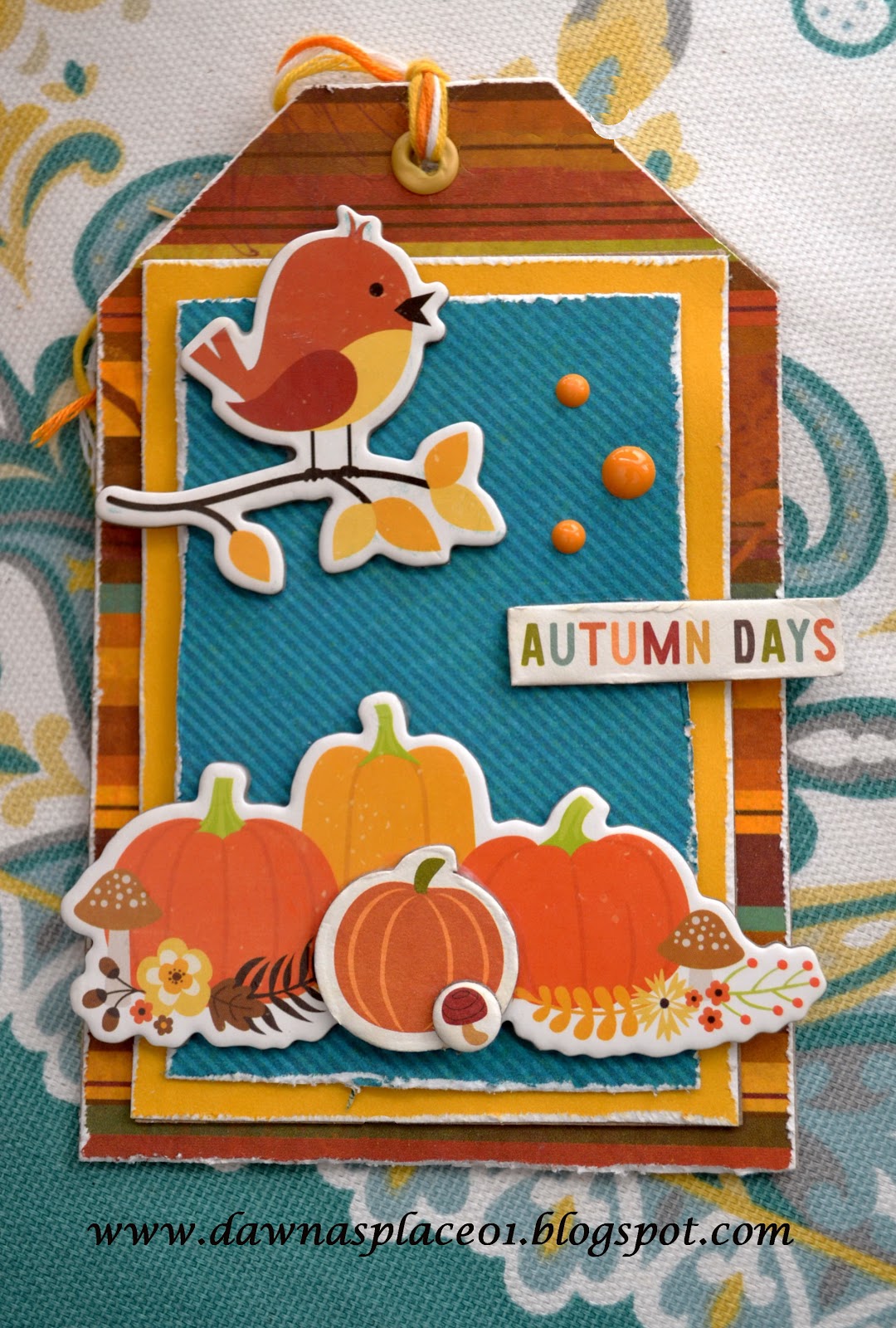 Dawna's Place: Lighted Fall Tag Tree