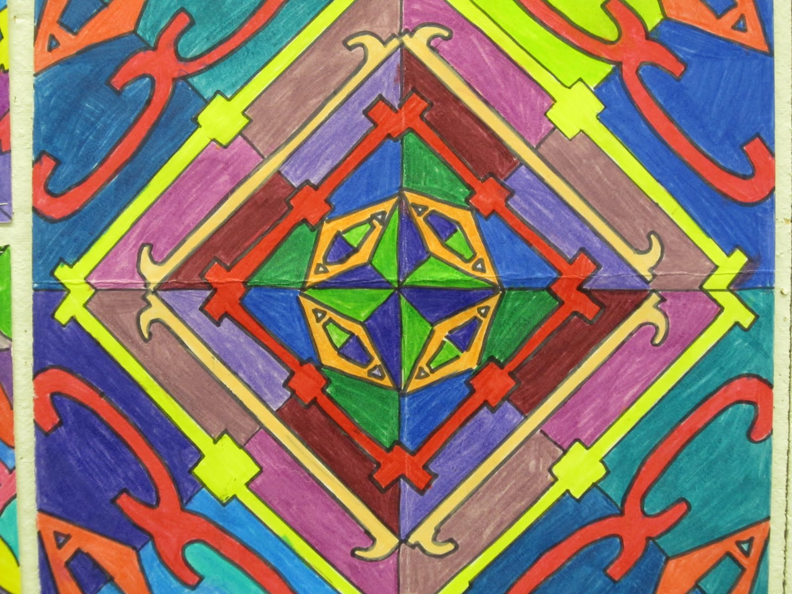 Mrs. Wille's Art Room: name kaleidoscope drawings