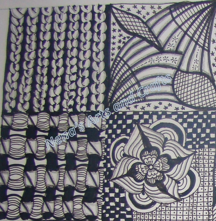 Nena's Arts and Crafts: A4 Size Zentangle Tiles