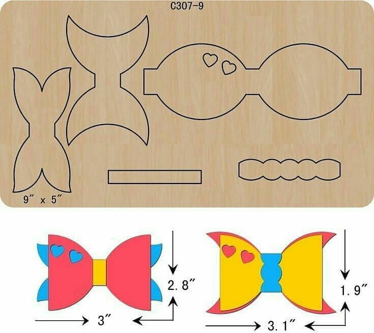 55 Moldes de Laços para Feltro e Eva - Feltro e moldes para artesanato