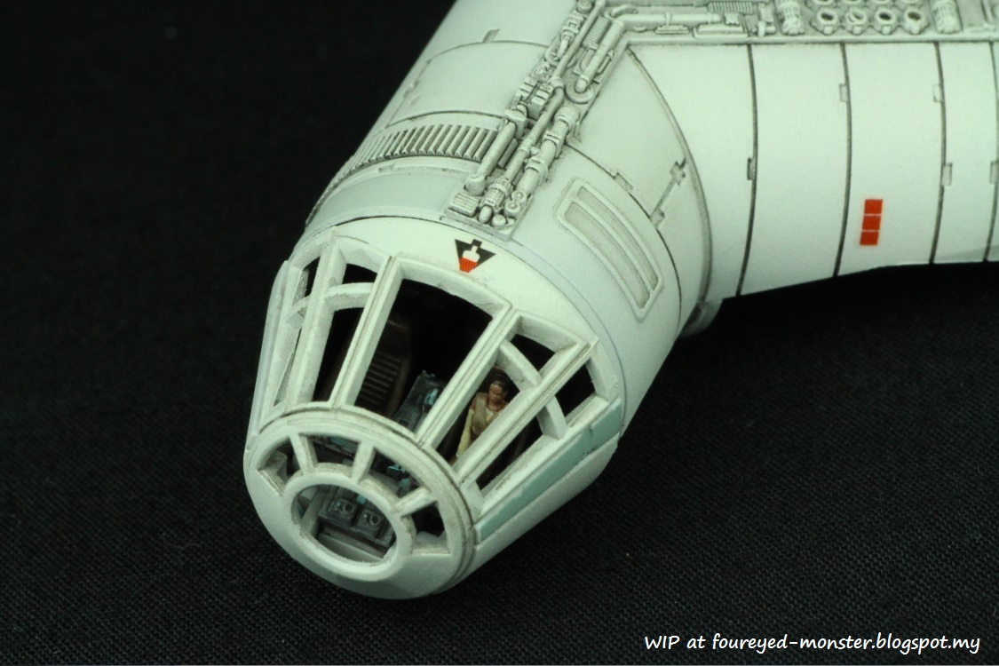 Art and Musings of a Miniature Hobbyist: Bandai Millennium Falcon [WIP ...