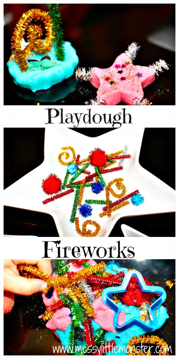 Firework Playdough - Messy Little Monster