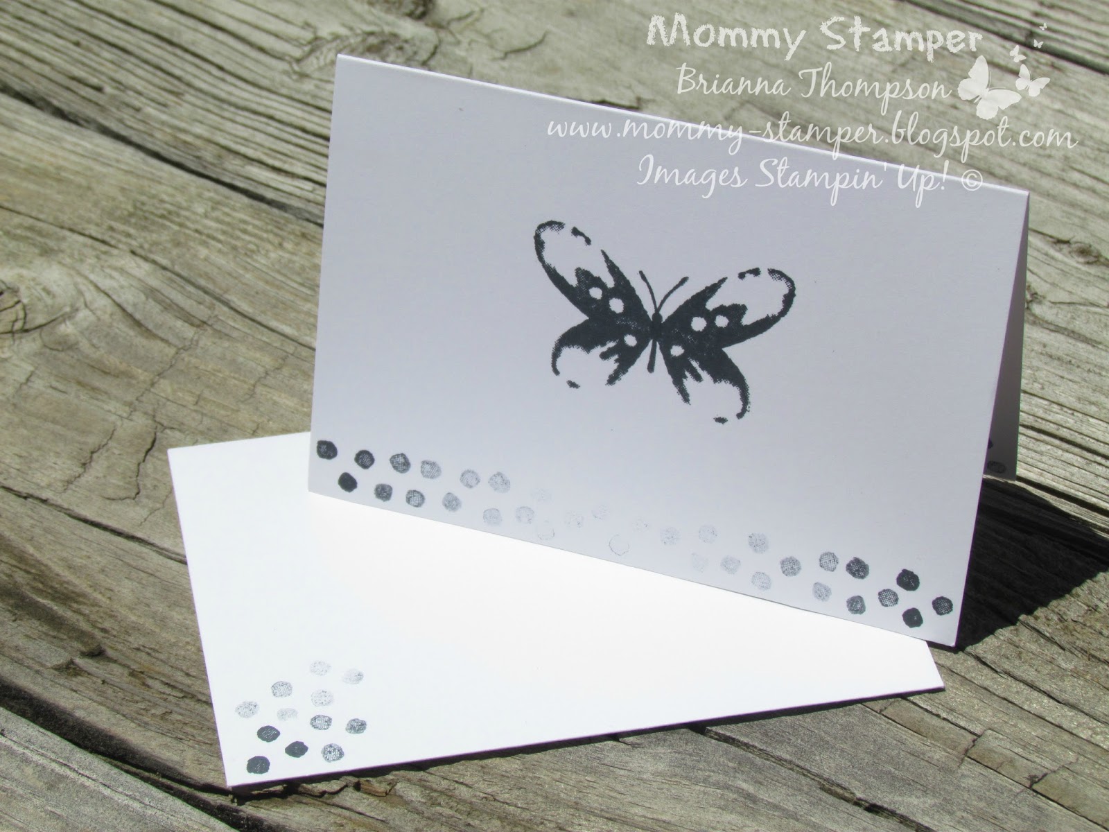 Mommy Stamper : Butterfly Note Card - Black, White and Butterfly All ...