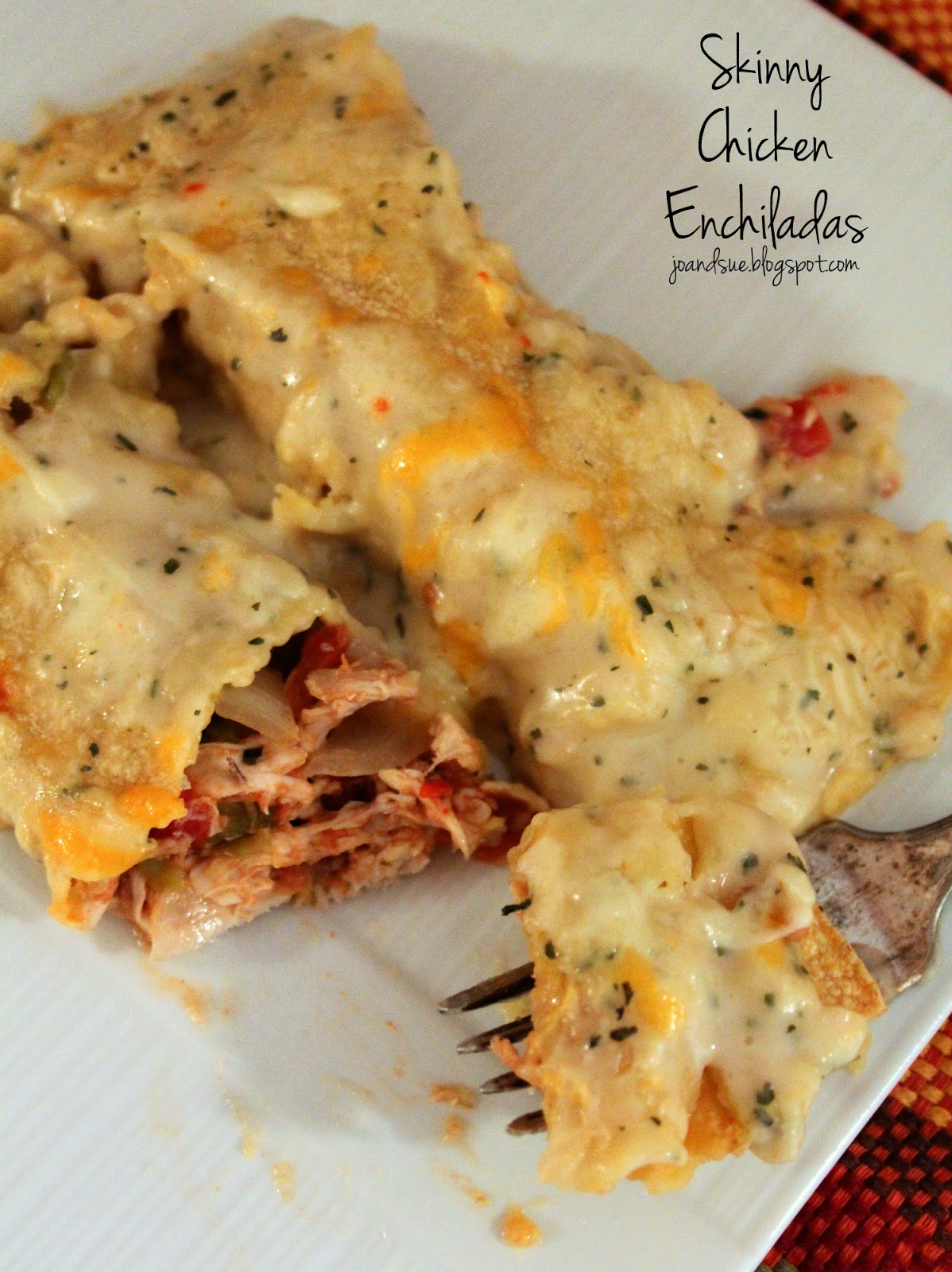 Jo and Sue: Skinny Chicken Enchiladas