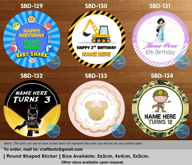 "New" Birthday Series Sticker Design/Template Added. ~ Craft Kutz