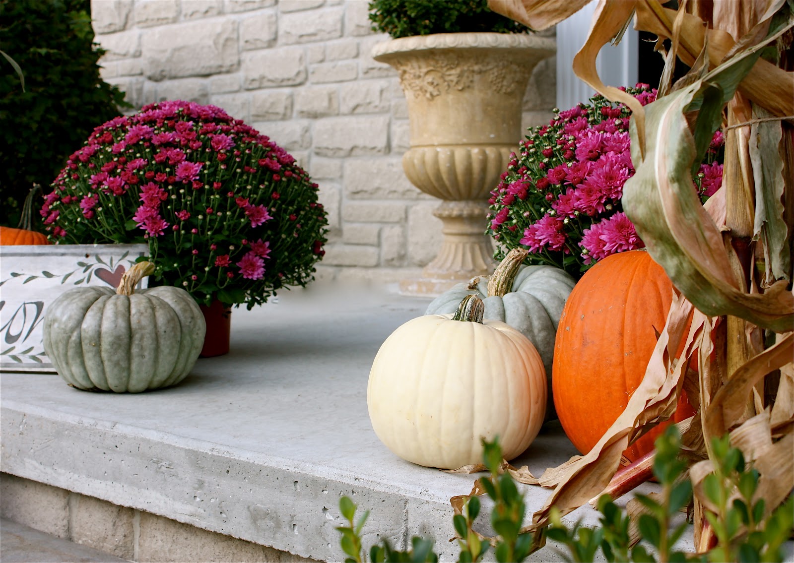 The Yellow Cape Cod: Fall Porch