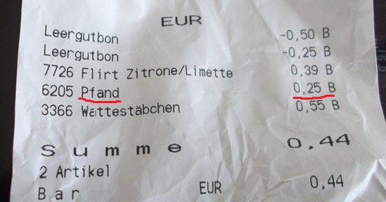 Wanderlust!: Pfand, what is that? (english)