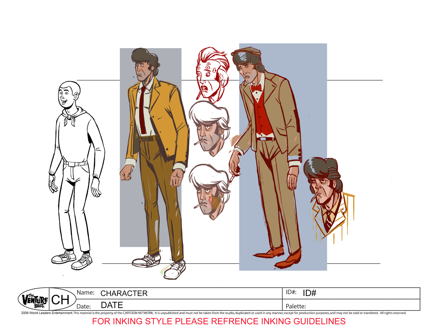 Venture Bros Reference Inking Guidelines - Hank as a Banana for Scale ...
