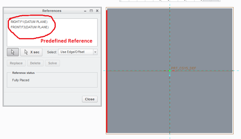 How to define Reference in CREO