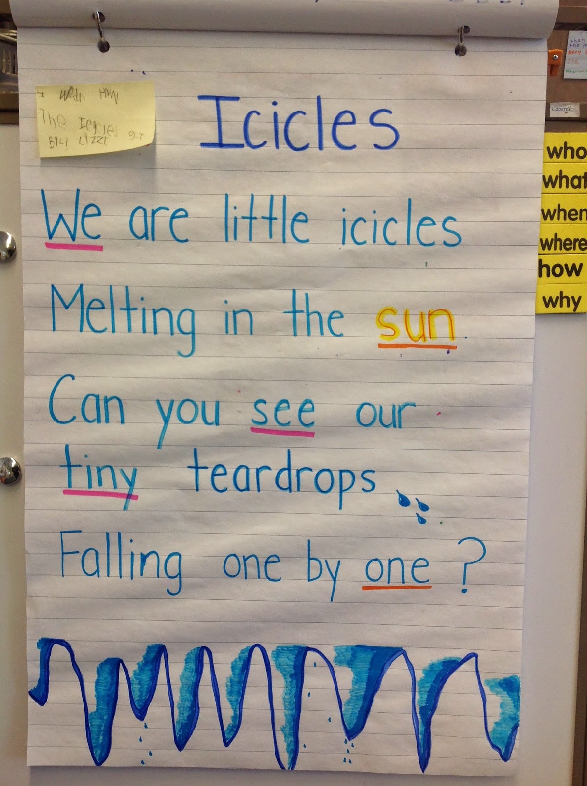 Wonders in Kindergarten: "I wonder how the icicles got built ...