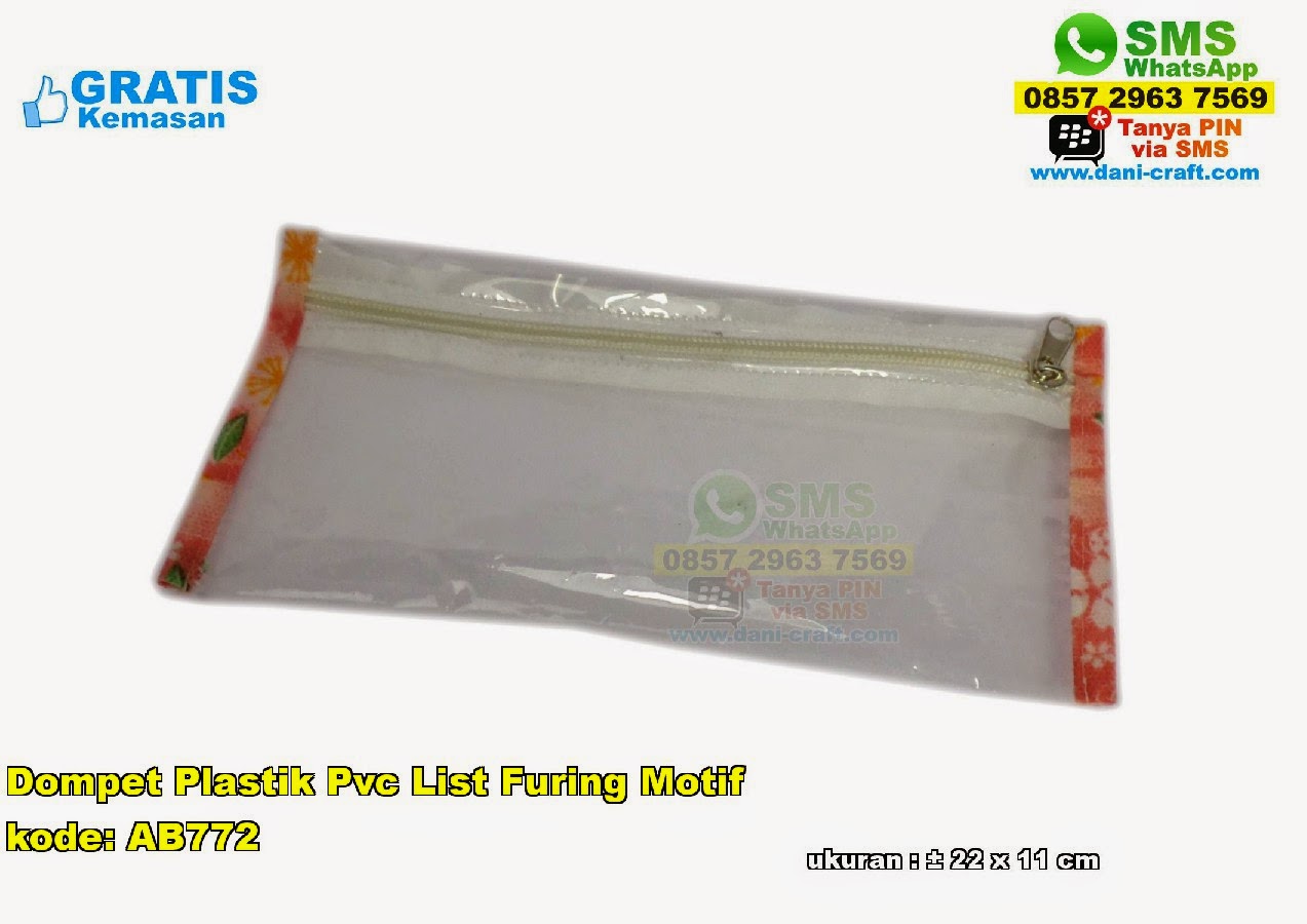 Dompet Plastik Pvc List Furing Motif | Souvenir Pernikahan