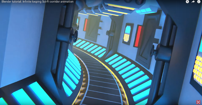 Animation d'un corridor en boucle dans Blender | blender4d