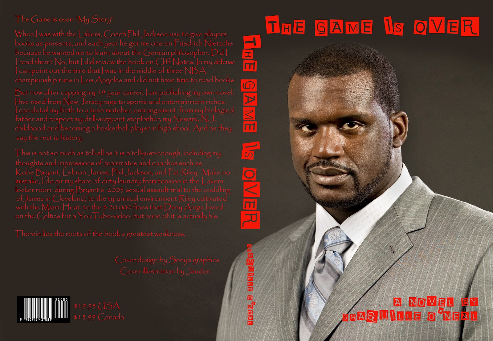 Graphic Design I: My book cover on Shaquille O'neal
