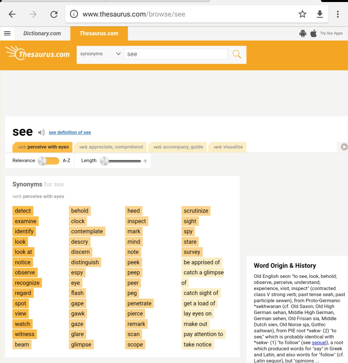 Sally's Grammar in English: Seeing verbs