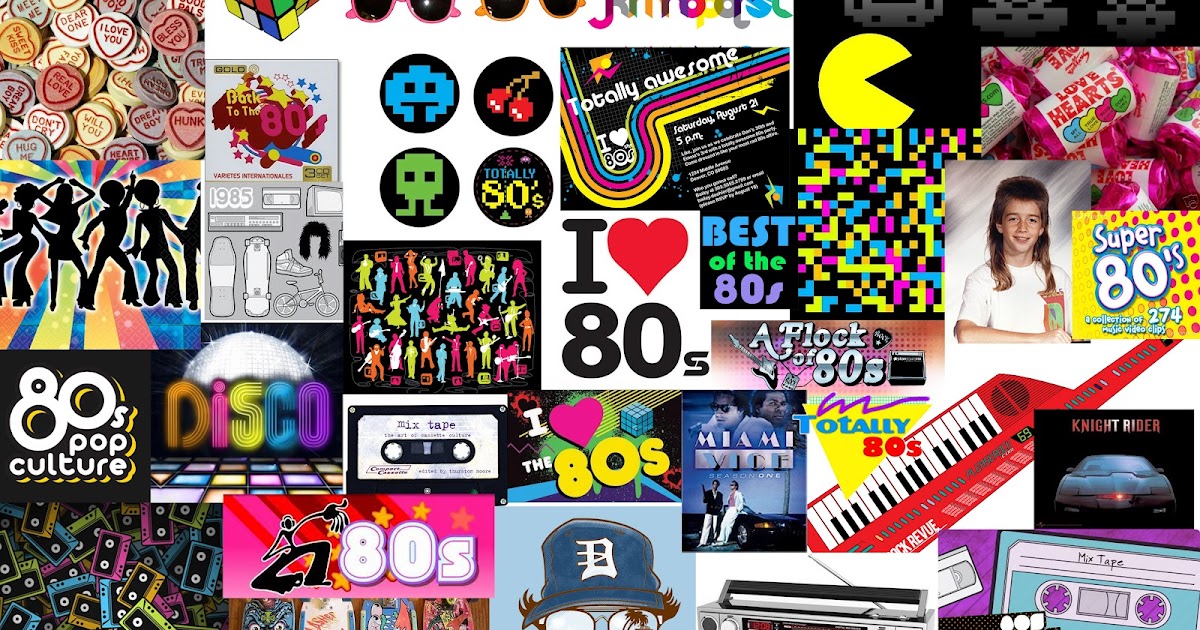 Web Gallery and Exhibition: 80's Moodboard