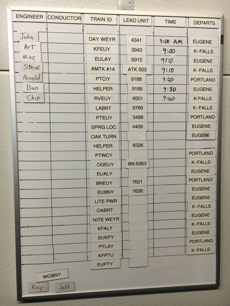 Espee Oregon Division: Crew Call Board
