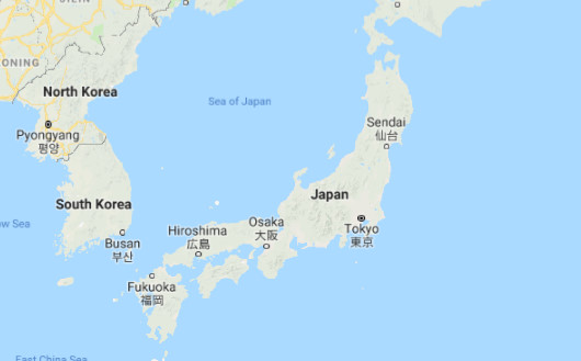 Peta Jepang Lengkap dari (Google Maps)