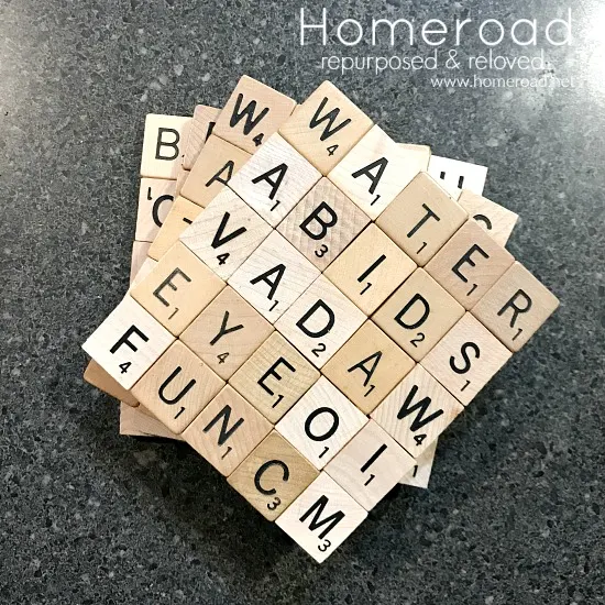 Easy DIY Scrabble Drink Coasters