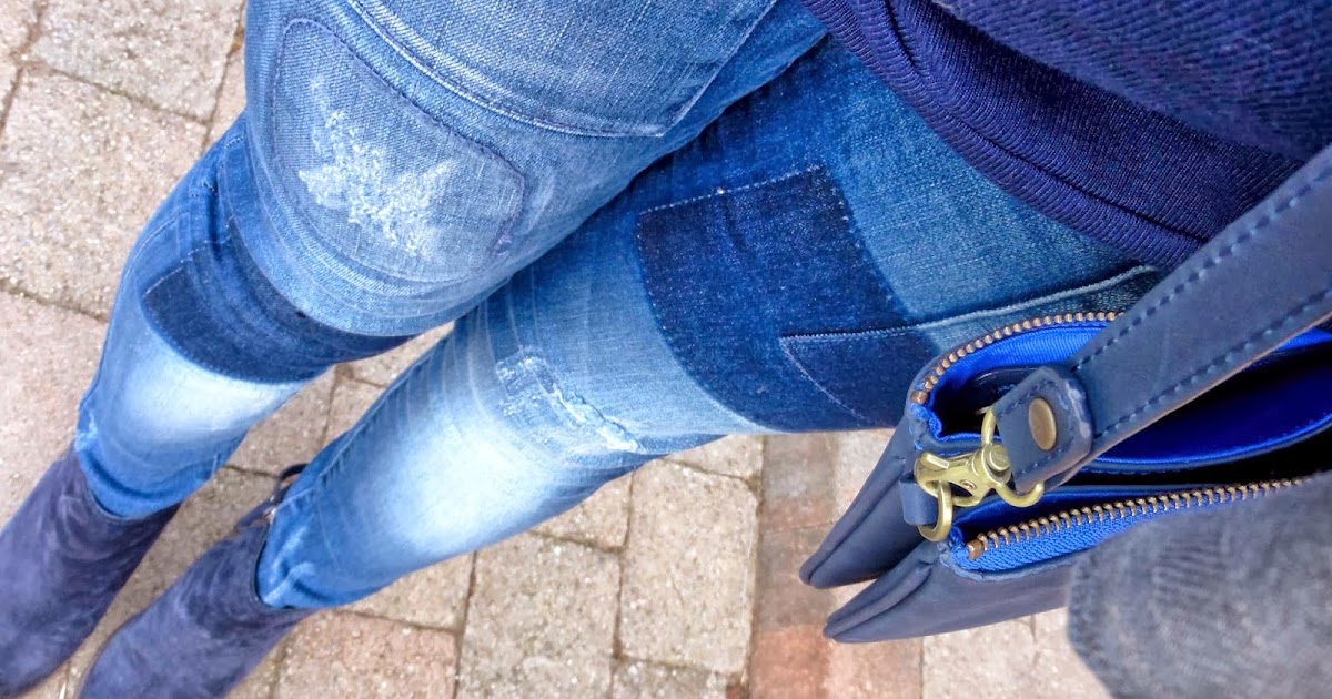 Only Patch Denim Jeans & Star Scarf | SCHOOL GATE STYLE