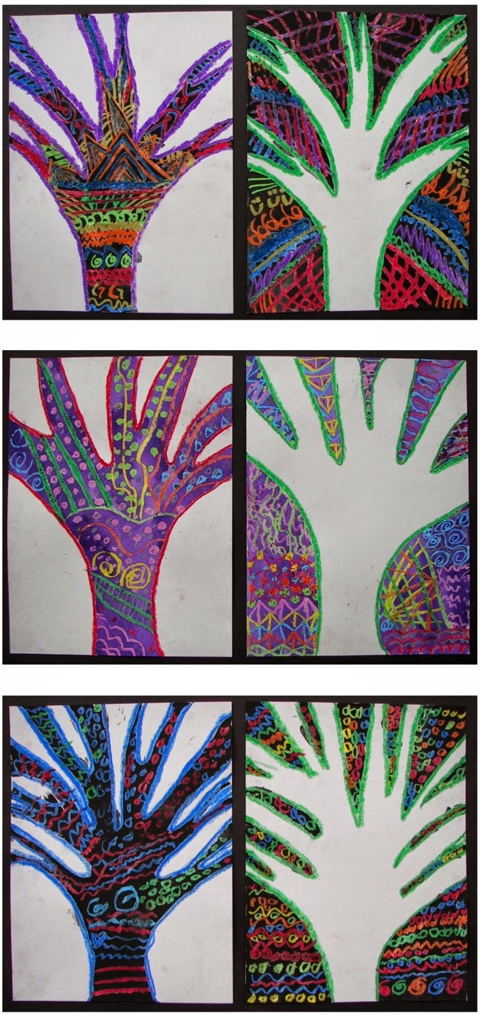 The Rolling Artroom: Positive/Negative Trees (3-6 Grade)