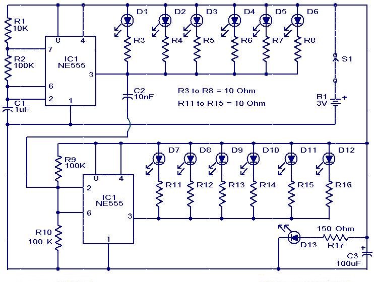 Circuits Junkyard: Flashing LED Circuit
