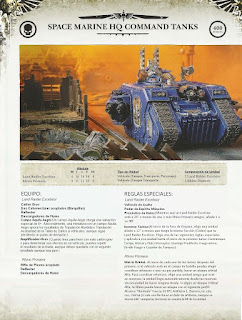 El archivo de Besnellarian: SPACE MARINES HQ COMMAND TANKS