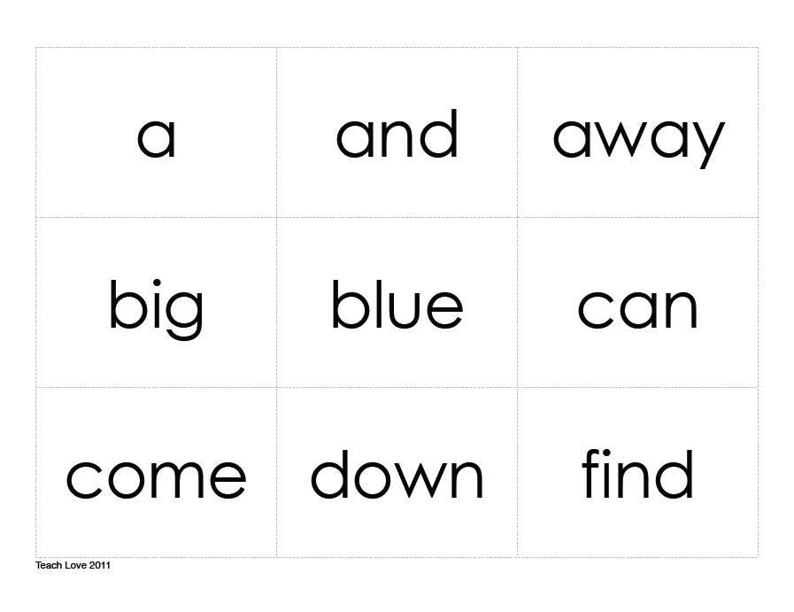 Teach Love: Dolch Word Set 1 for RtI and Small Group Instruction