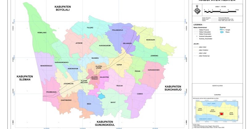 Peta Kabupaten Klaten
