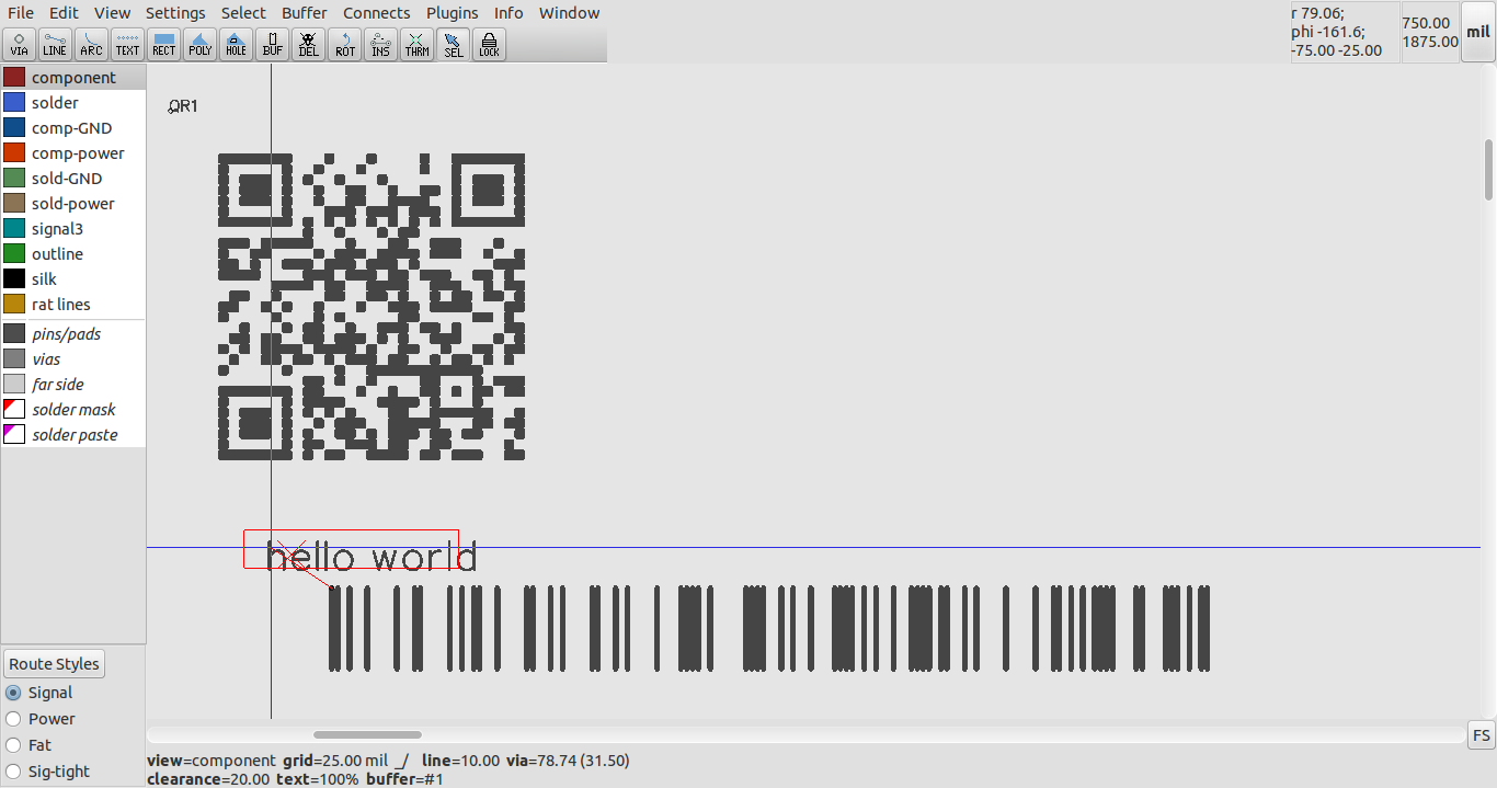blog de VK5HSE: QR code and code128 barcode support for PCB layouts now ...
