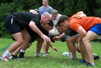 Farfan Photo: UF Rugby Club practices at Hume field on campus.