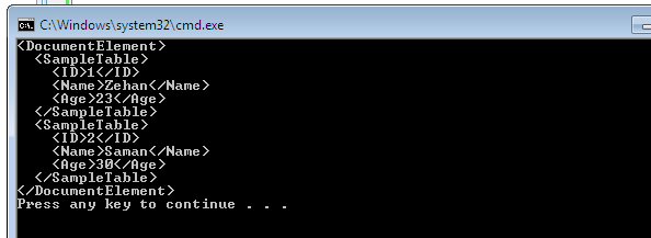 C Experiments Inserting Data In Xml Format To The Tables In The Database