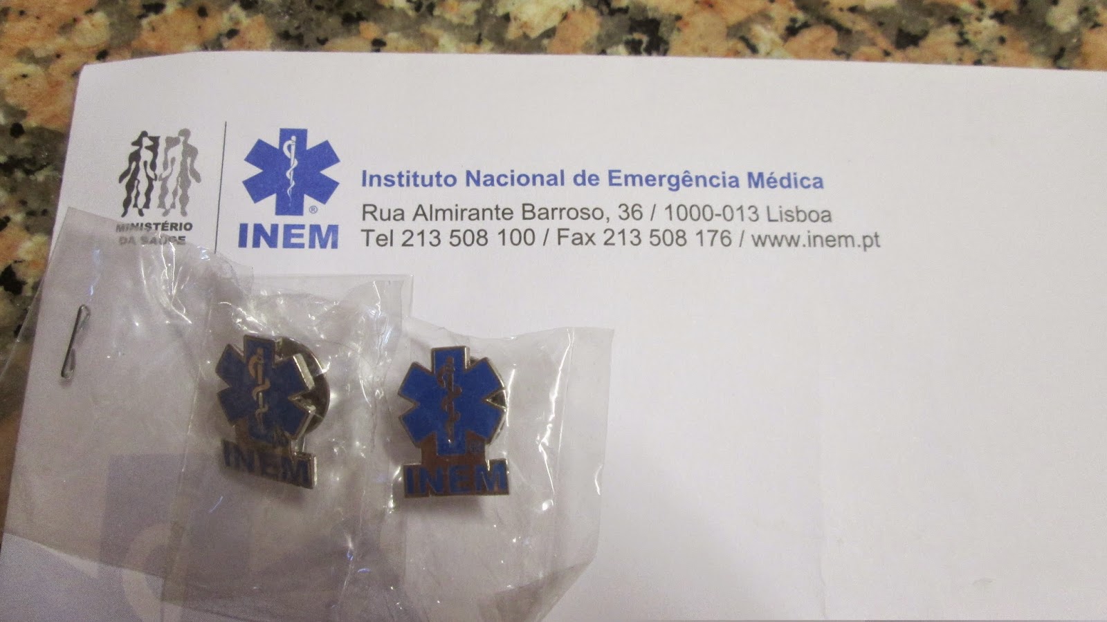 Amostras & Pins: INEM - Instituto Nacional de Emergência Médica