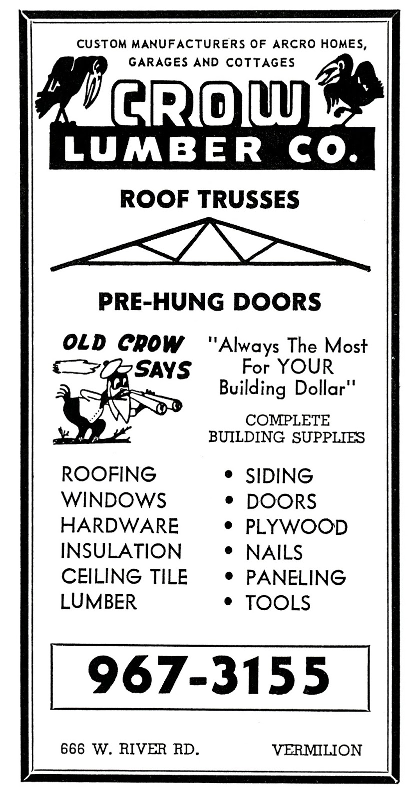 Brady's Bunch of Lorain County Nostalgia: Crow Lumber Company