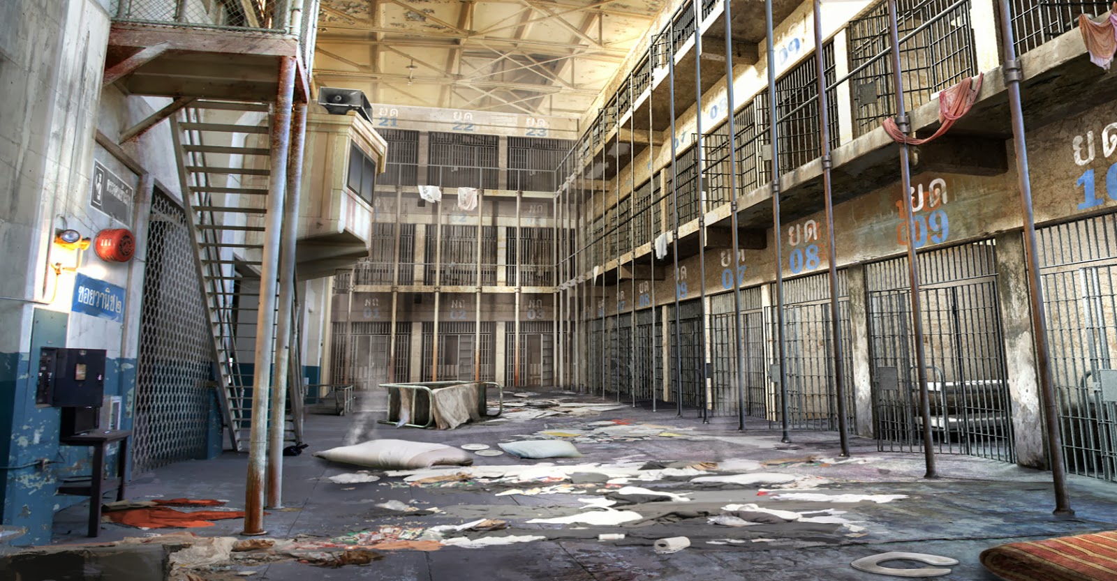 Jim Martin Concept Art: Thai Prison Set