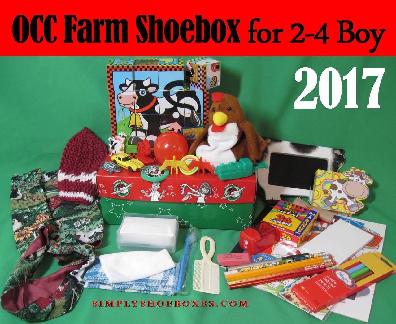 Simply Shoeboxes: Barnyard Themed Operation Christmas Child Shoebox for ...