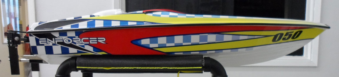 omecca custom graphic design: Enforcer RC Boat Graphics