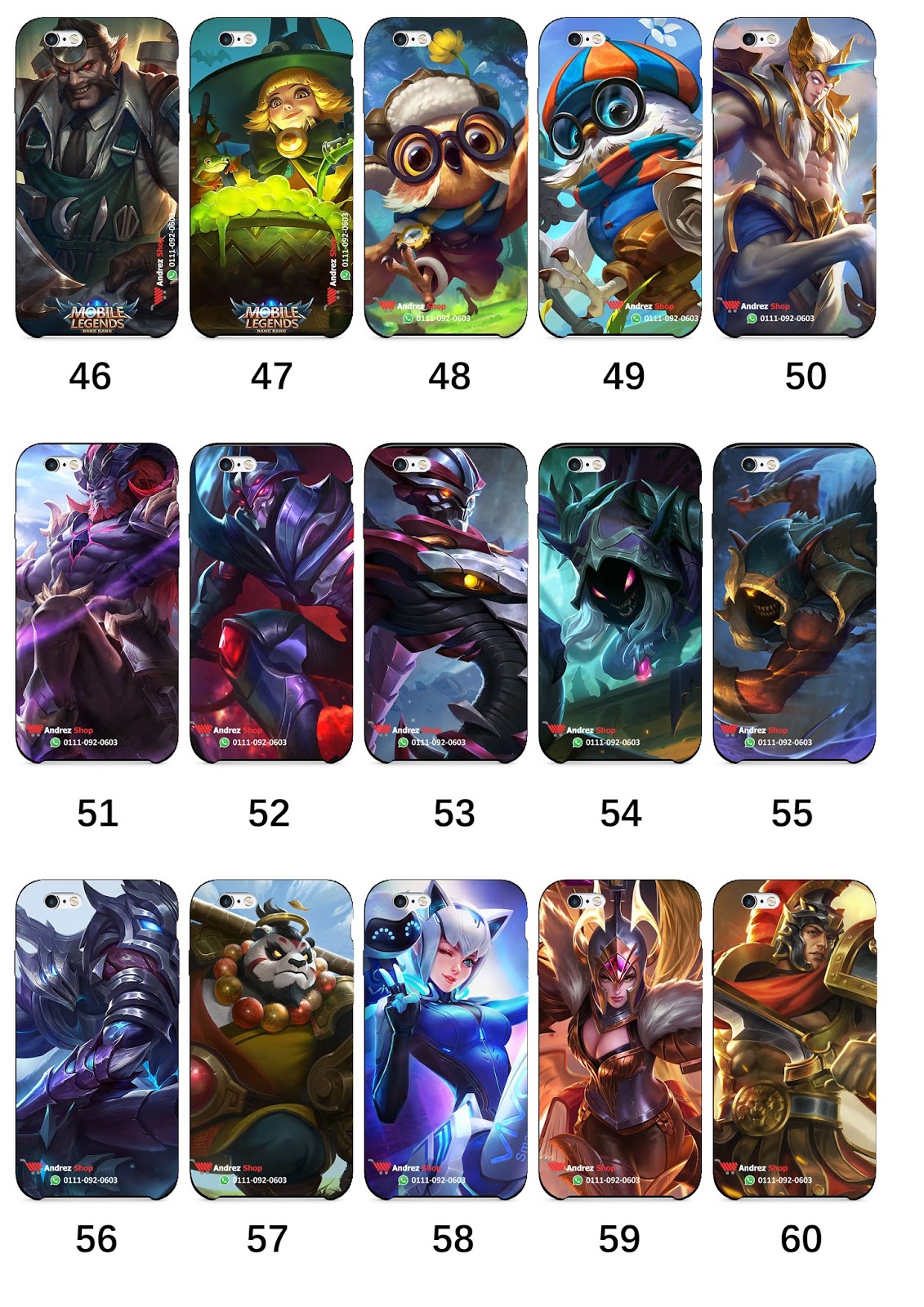 Mobile Legends phone case. More than 60 types pattern - Andrez.Shop