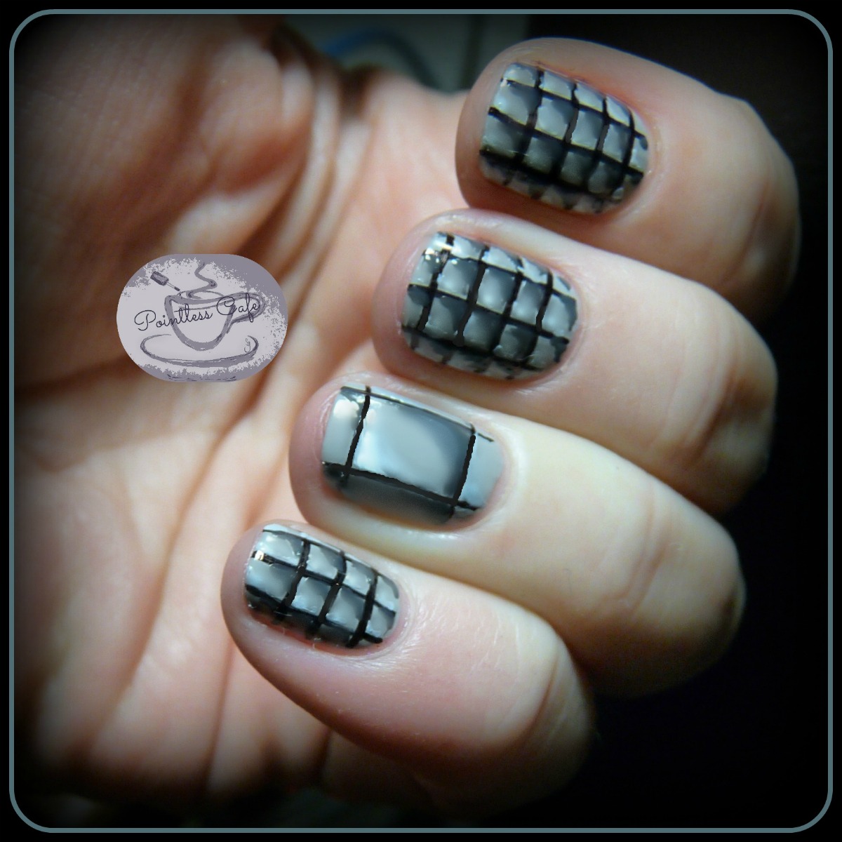 The Digit-al Dozen Does Texture - Day Two: 3-D Grid Nails | Pointless Cafe